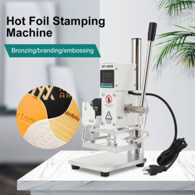 10*13CM Digital Hot Foil Stamping Machine Holder Leather Logo Embossing ...