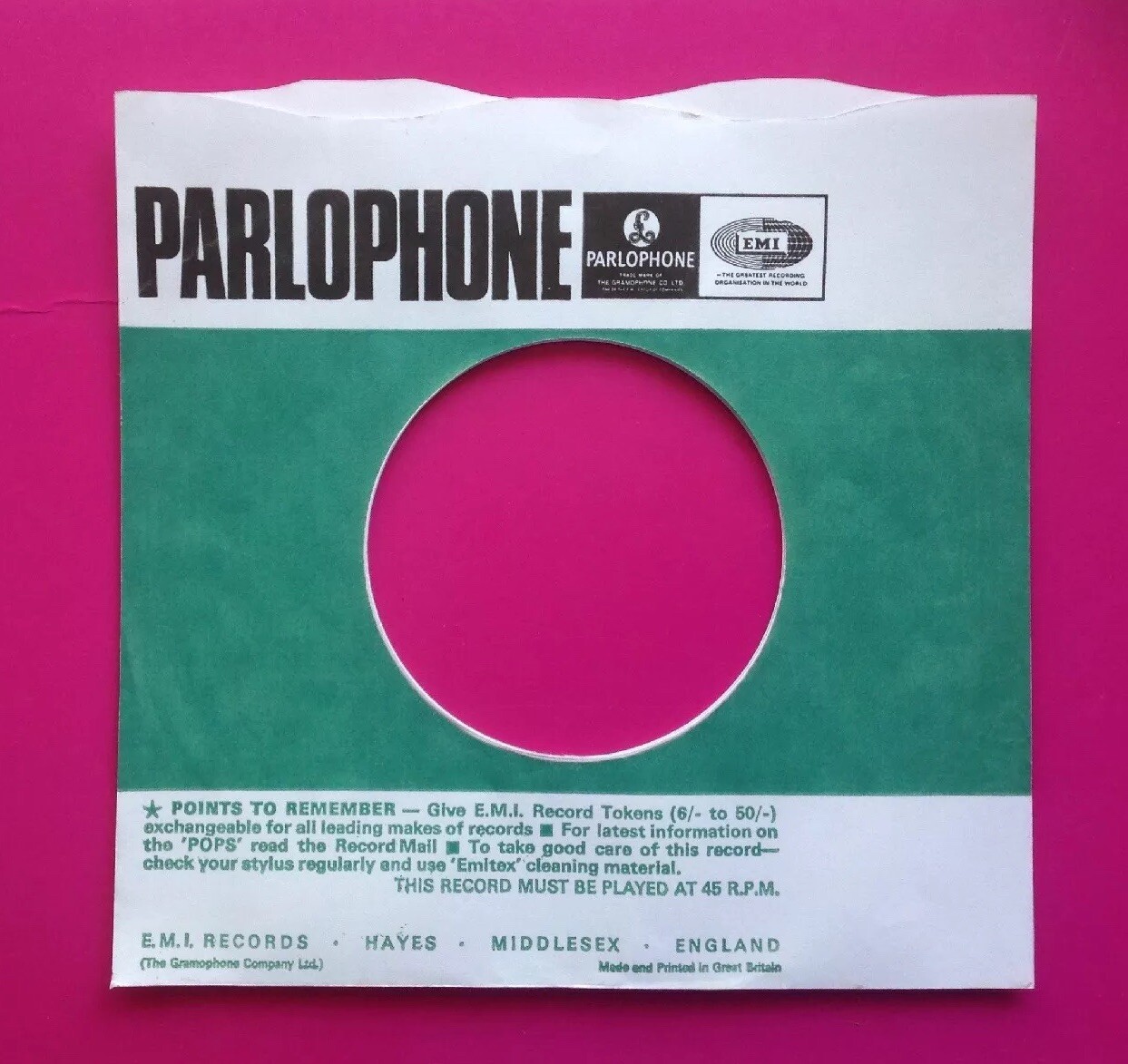 S31 Ten Replica/Copies Of Original Early Parlophone Label, Record ...