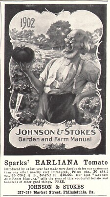 Johnson & Stokes Garden and Farm Manual Happy Farmer 1902 Antique Print ...