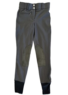 Gutos Womens 24 Full Seat Ribbed Charcoal Gray Breeches Riding Pants ...
