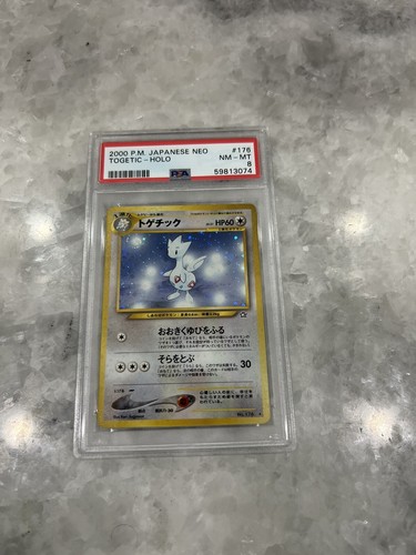 PSA 8 NM-MINT Togetic 176 Neo Genesis HOLO RARE Japanese Pokemon Card ...