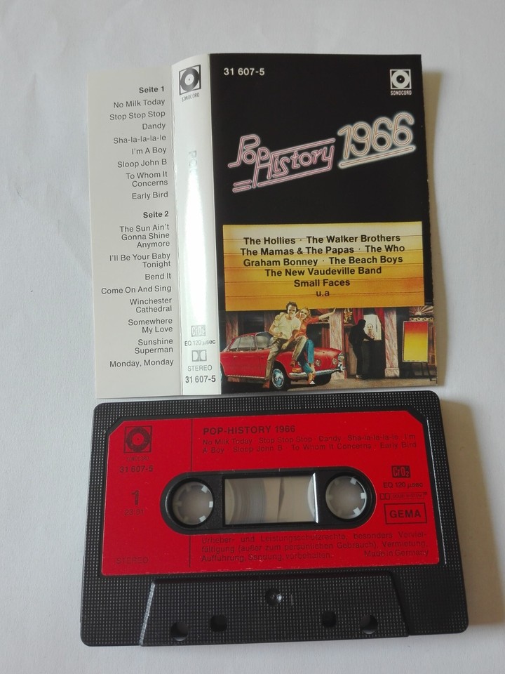POP - HISTORY 1959 + 1966; Orig. 2 Tapes / Kassetten Compil.1986; sehr ...