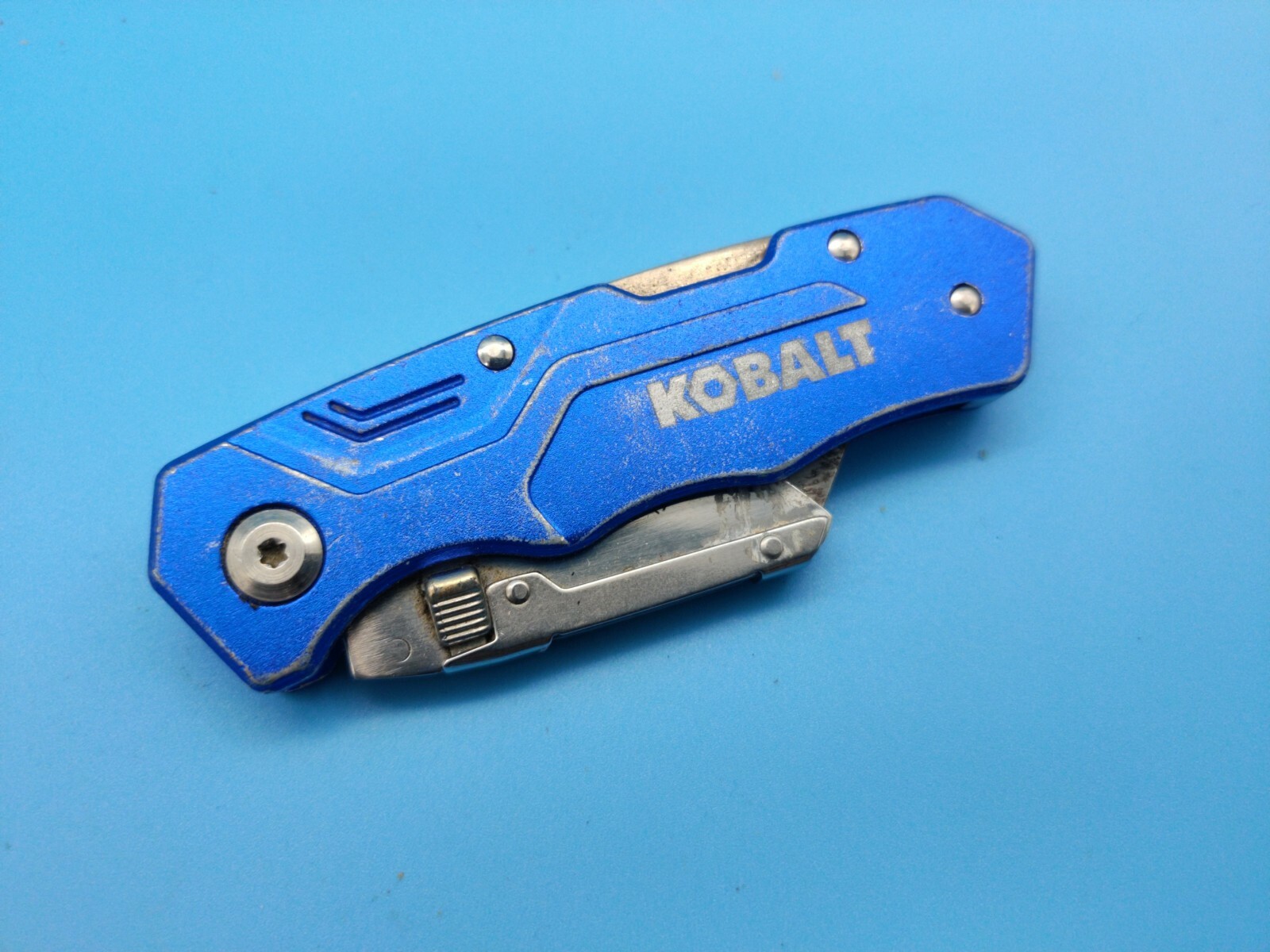 USED KOBALT Quick Change Folding Lockback Utility Knife Blade USED Box ...