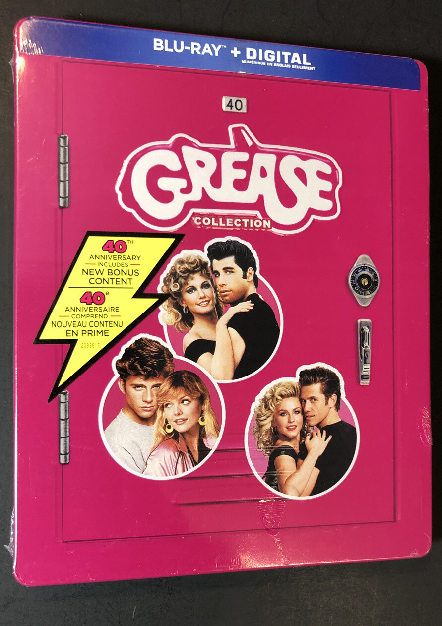 Grease Collection Blu-ray Digital Steelbook Grease Grease 2 Live 2018 ...