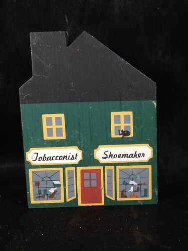 The Cat's Meow Wooden Village Building Tobacconist Shoemaker | eBay
