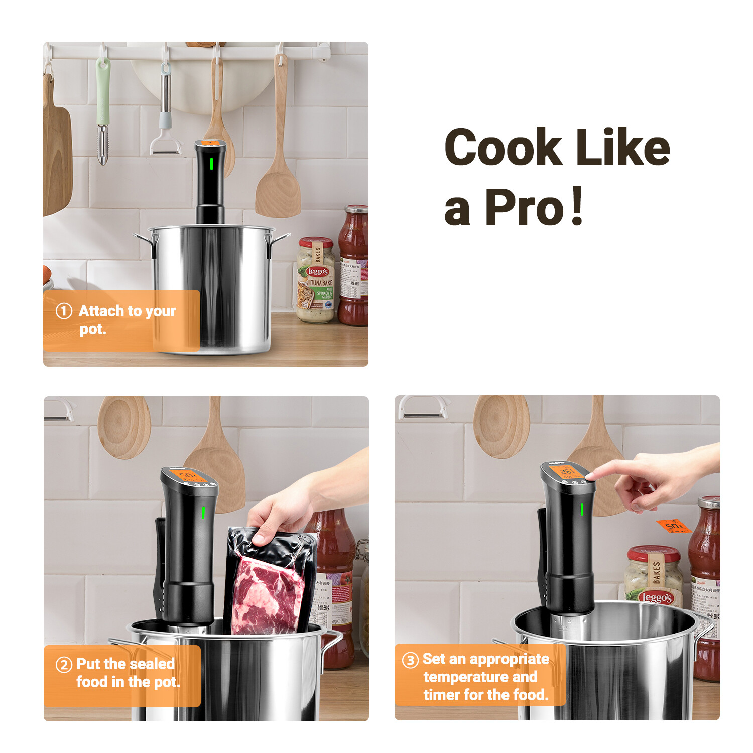 WiFi Sous Vide Slow Cookers Thermal Immersion Circulator Cooking ...