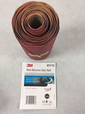 3M 150 Grit 6" Red PSA Stickit Abrasive Sandpaper Disc 100/Roll Part ...