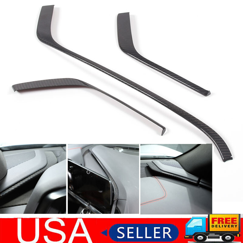 Carbon Fiber Dashboard Side Console Strip Trim For C8 Corvette Z51 Z06 ...