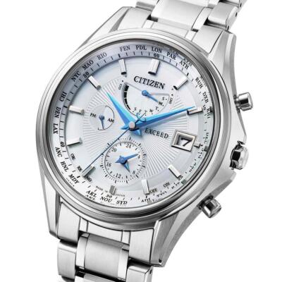CITIZEN EXCEED 45th Anniversary AT9130-69W Titanium Eco-Drive Radio ...