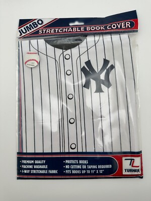 MLB New York Yankees Jumbo Stretchable Book Cover - Fits most books up ...