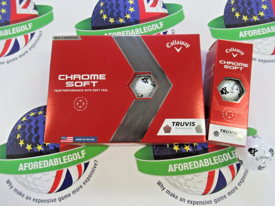 new 12 callaway chrome soft truvis halloween limited edition golf balls ...