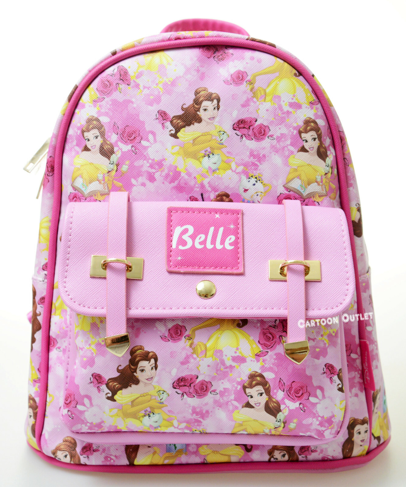 Disney's Belle 11" Faux Leather Mini Backpack Purse Allover Print ...