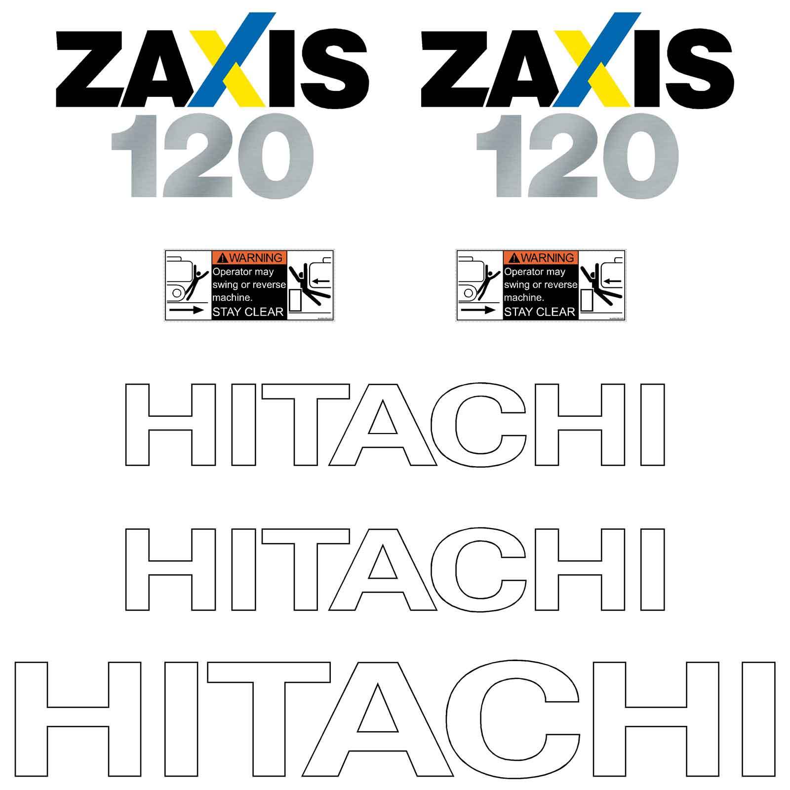 Hitachi ZX120-3 Decals Stickers Repro Decal Kit Hitachi Zaxis 120-3 | eBay