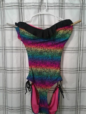 Women's Bongo Multicolor Floral One Piece Padded Swimsuit Size XL | eBay