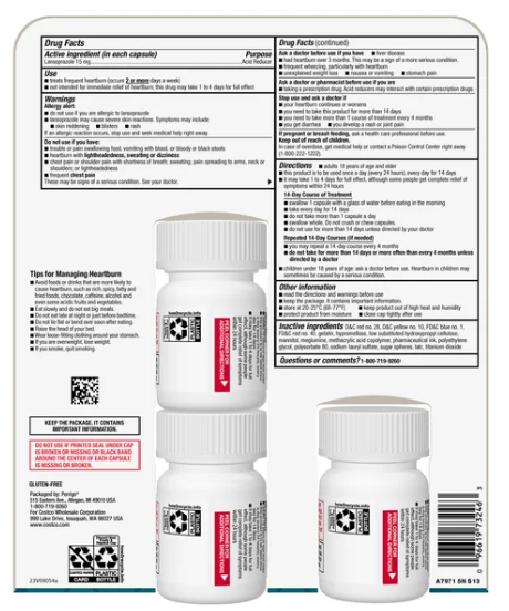 Kirkland Lansoprazole 15MG Acid Reducer, 42 Capsules | eBay UK