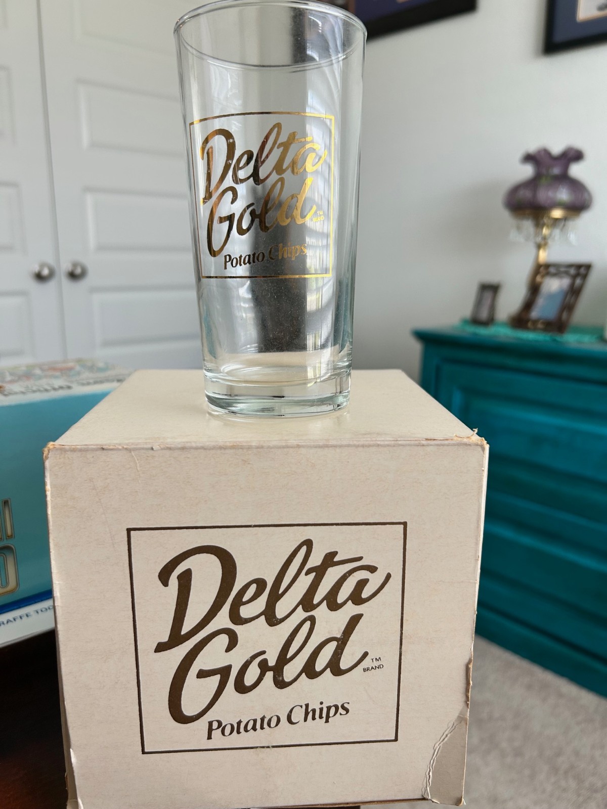 Frito-Lay Glasses Delta Gold Potato Chips Set of 4 Never Used in ...
