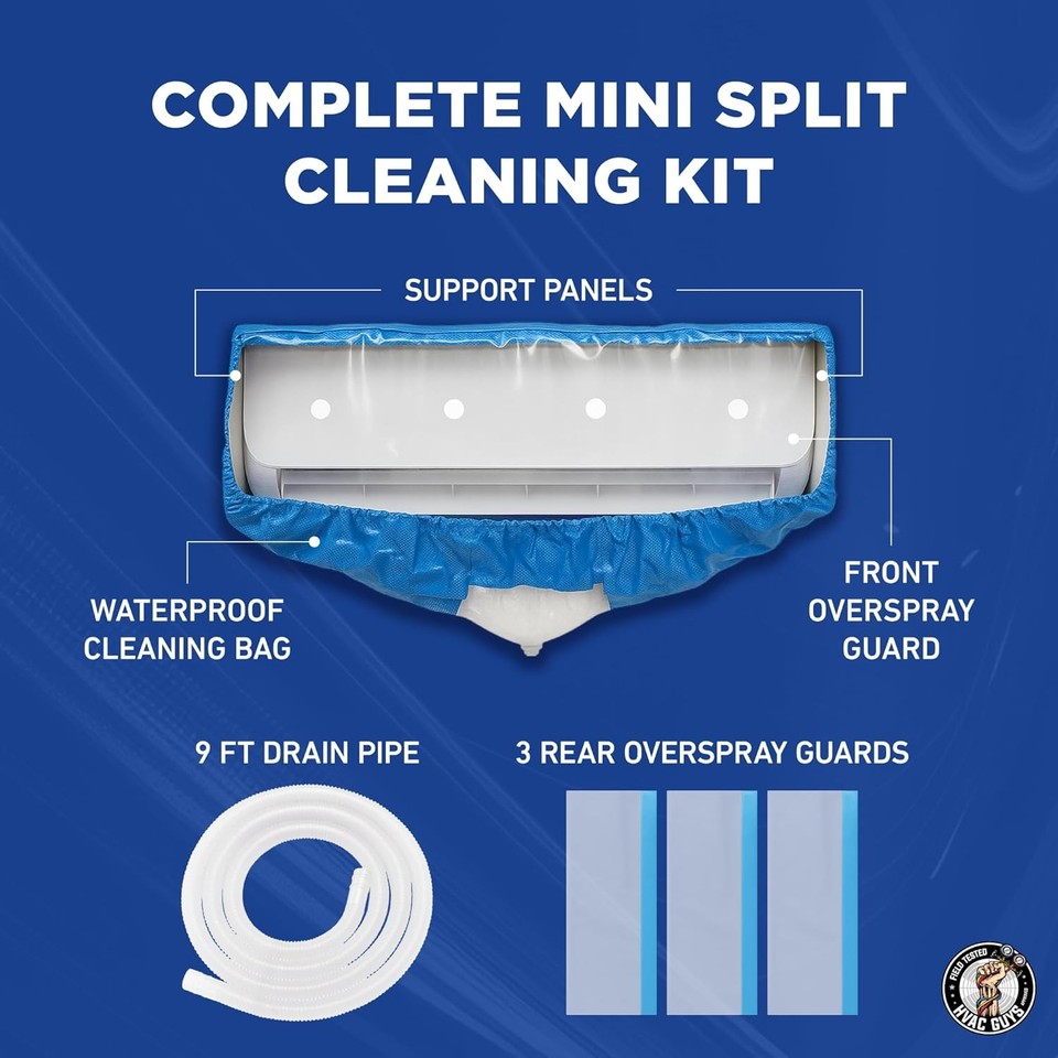 HVAC Guys Mini Split Cleaning Bag Kit | Air Conditioner Cleaning Cover ...