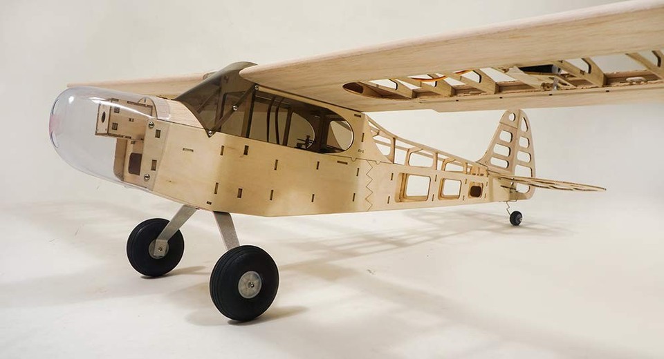 RC Balsa Airplane Kit Piper Cub J3, Laser Cut 46" Wooden Model ...