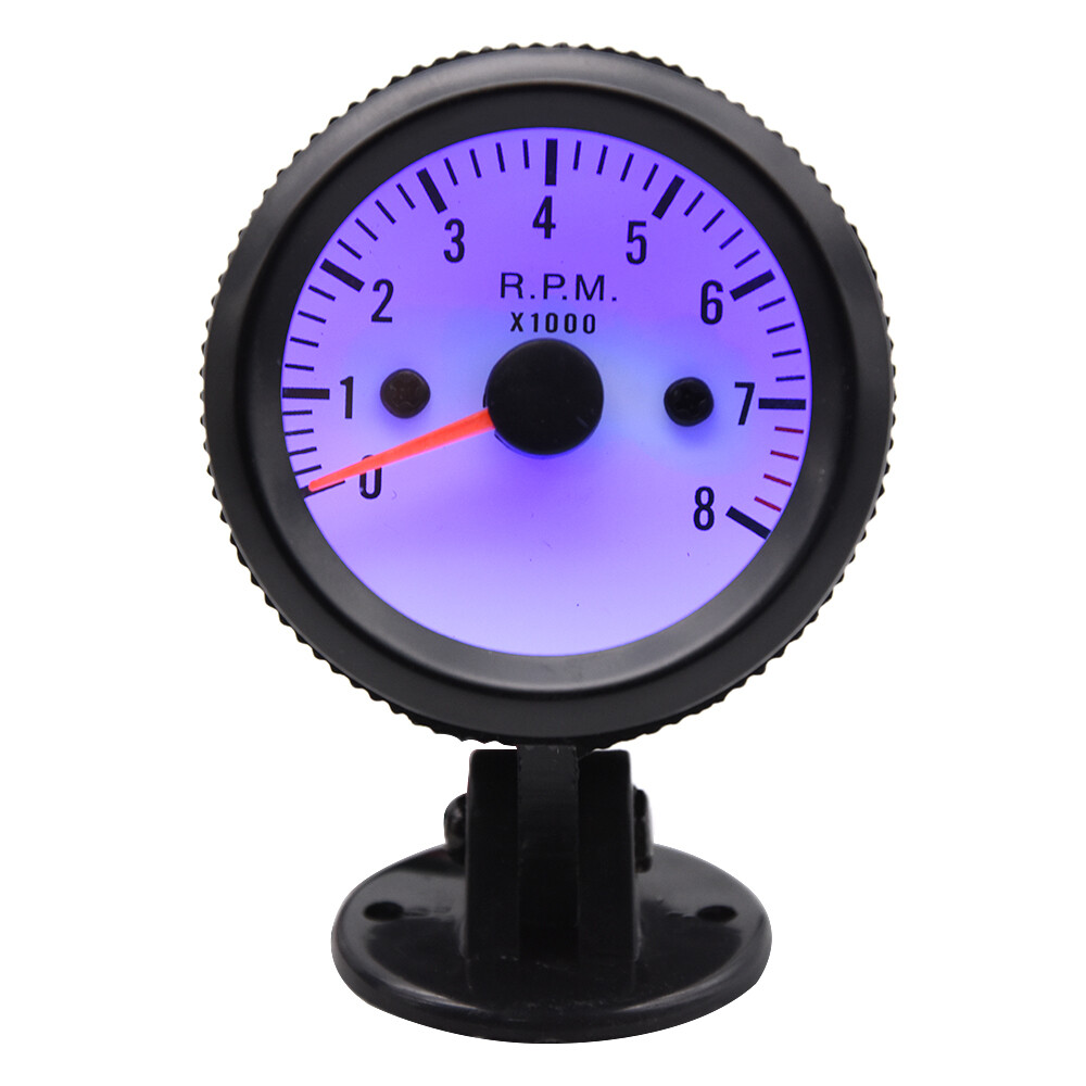 Car Auto 2" 52mm Digital Blue LED Tacho Tachometer Gauge 0-8000 RPM ...