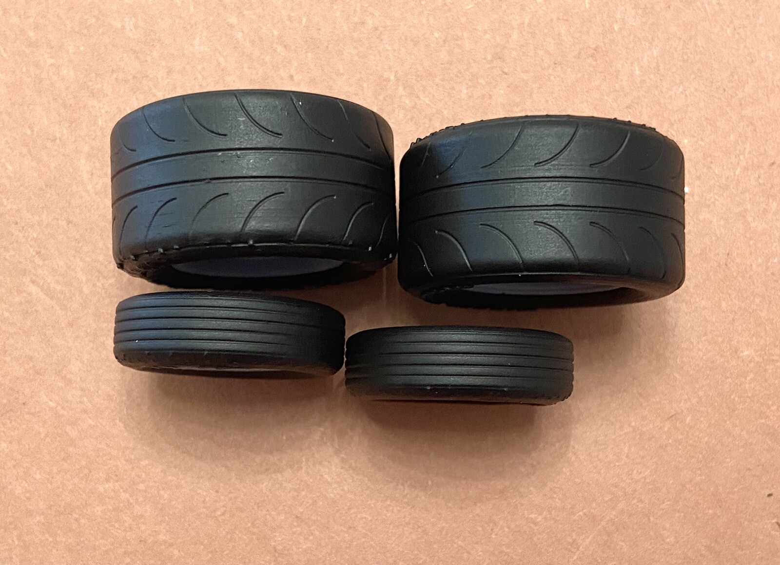 Resin 17/15 Scale inch Convo Pro Drag Wheels With Cheater Slicks 1/24 ...