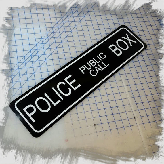 Tardis Police Box Sign Stencil
