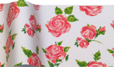 Cottage Rose Red Roses Satin wrap Tissue Wrapping Paper 5 sheets 50 x ...