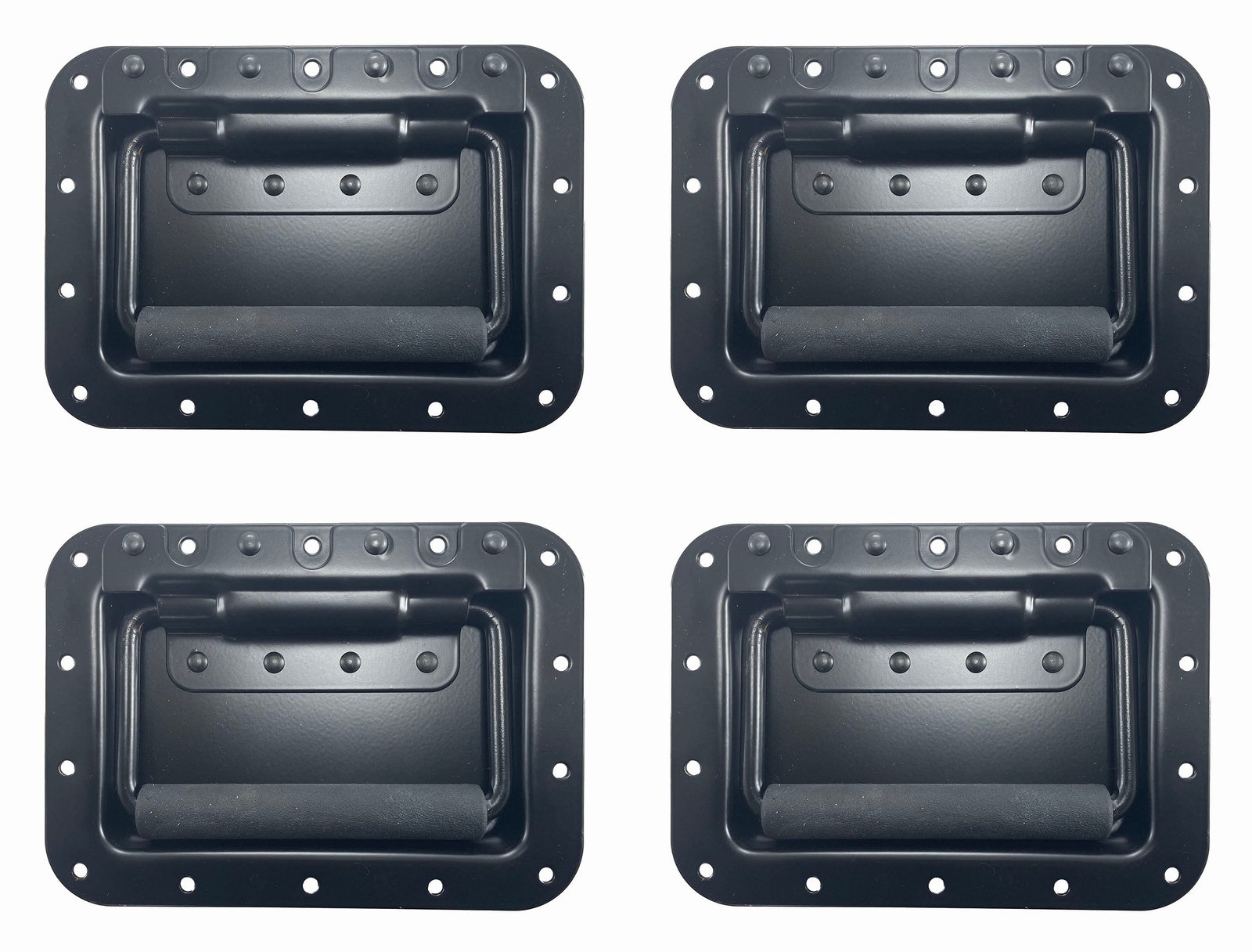 RELIABLE HARDWARE 0520BKX4 (4pk) Large Heavy Duty Black recessed ...