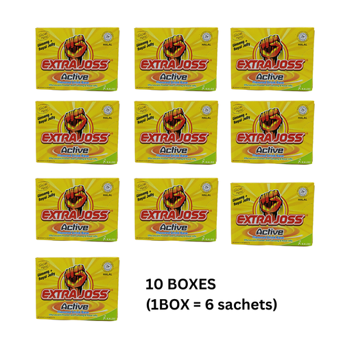 EXTRA JOSS Active Flavour 10 Box (60 Sachets) Energy Drink Powder Boost ...