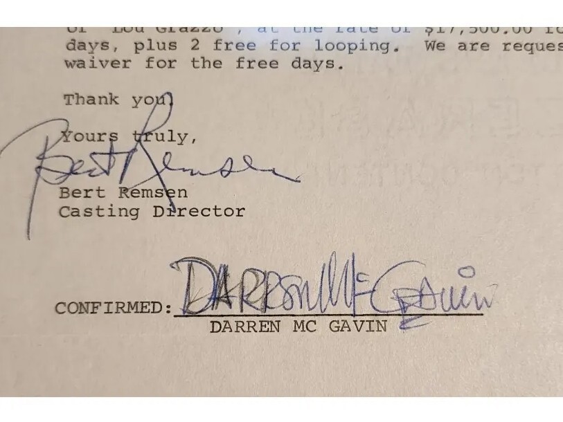 Darren McGavin Signed Contract PSA DNA Autograph Auto A Christmas Story ...