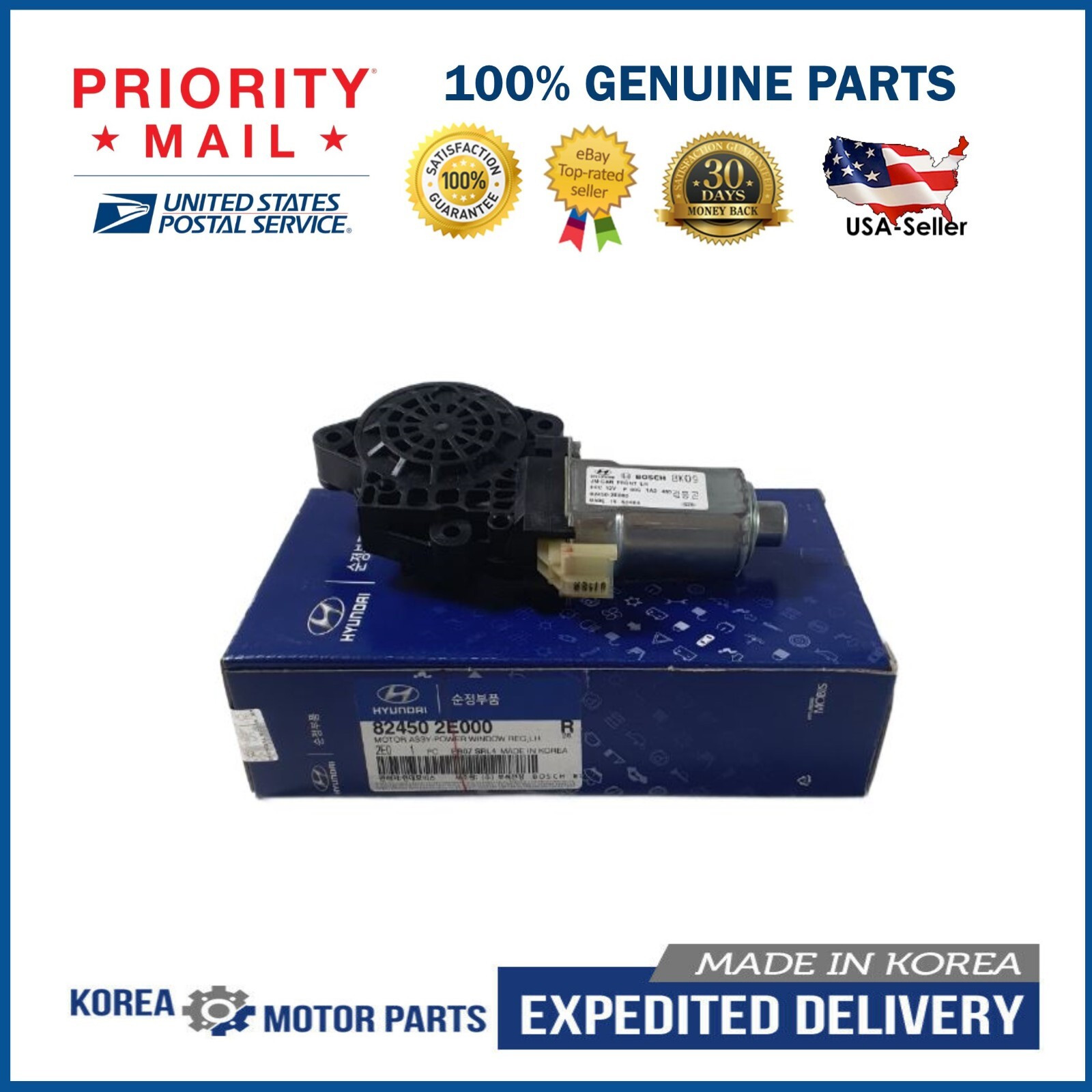 Genuine Hyundai Power Window Motor Front Left 05-09 Tucson - 82450 ...