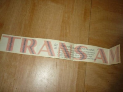 1975 1976 PONTIAC FIREBIRD TRANS-AM DECKLID DECAL ORANG | eBay