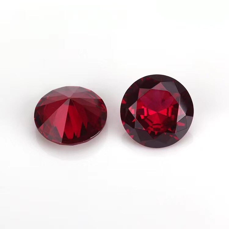Round Red Ruby 46.5ct 20mm Faceted Cut AAAAA VVS Loose Gemstone Gems ...