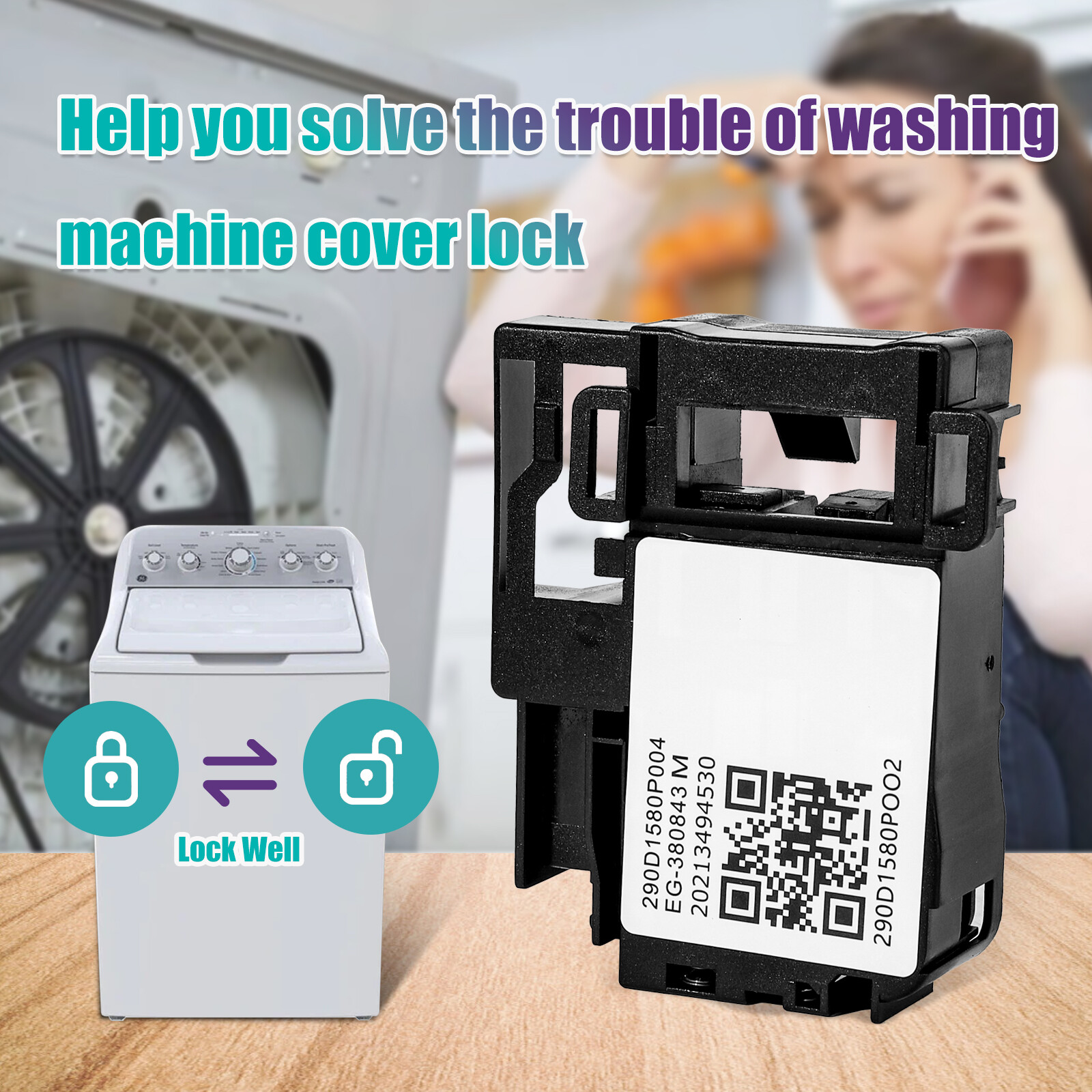 OE# WH01X27954 Washer Lid Lock Switch Compatible For Ge Hotpoint ...