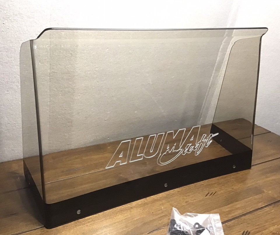 Alumacraft boat windshield 23 1/2" ID premium plexiglass, center ...