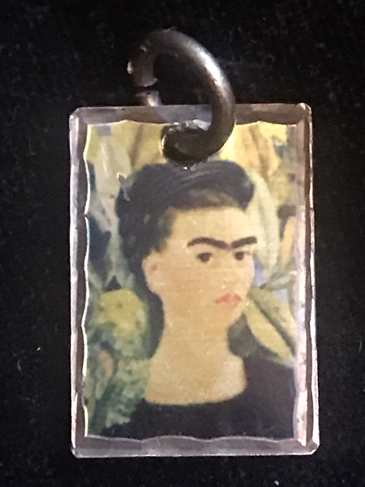 Vintage Frida Kahlo sterling portrait charm - signed … - Gem