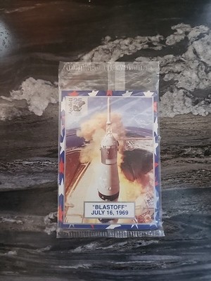 APOLLO 11 Space 25th Anniversary Vtg Cards CITGO Trading Cards Sealed ...