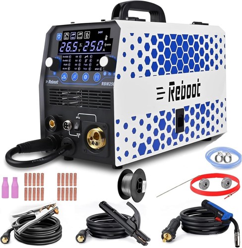 Reboot MIG Welder 250Amp 6-in-1 Multi Process Welding Machine, Gas ...