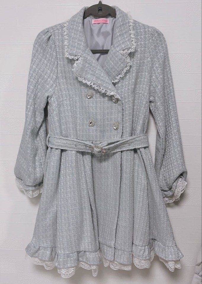 Princess Melody Mars Ice Blue Spring Tweed Coat Used | eBay Australia