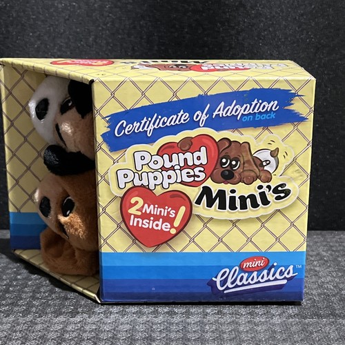 Pound Puppies 2 Mini’s Brand NEW in Box 5” Classics / With Adoption Certificate | eBay