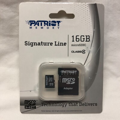 Patriot Memory Signature Line 16 GB Micro SDHC Class 4 with Adapter ...