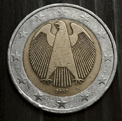 Rare Coin, 2 Euro Coin 2002 "G" Germany, 2002 "G" Germany 2 Euro Coin ...