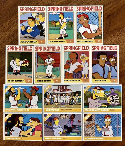Simpsons Springfield Isotopes TEAM SET - Homer At The Bat - Baseball ...