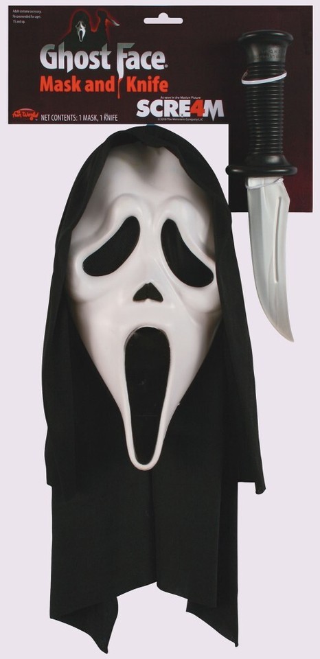 Scream 4 Mask & Horror Knife Adult Ghostface Officially Licensed NEW ...