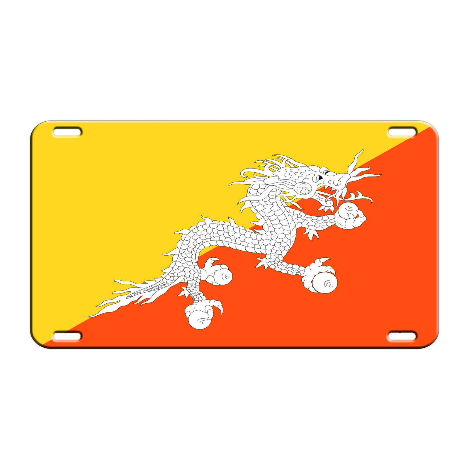 Bhutan Country Flag License Plate Home Wall Decor Novelty Aluminum ...