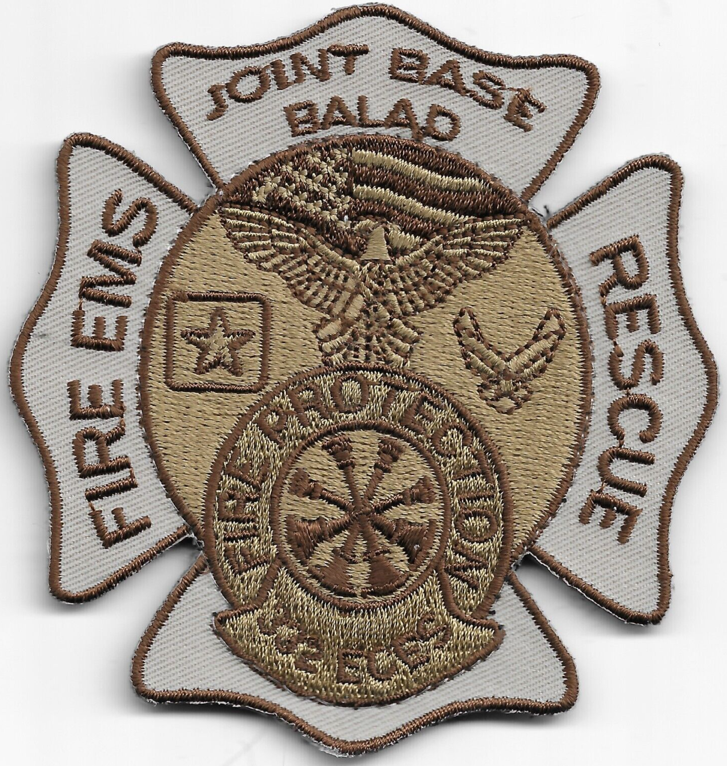 Iraq -Joint Base Balad 332 ECES Fire-Rescue Tan Bugle Cluster fire ...