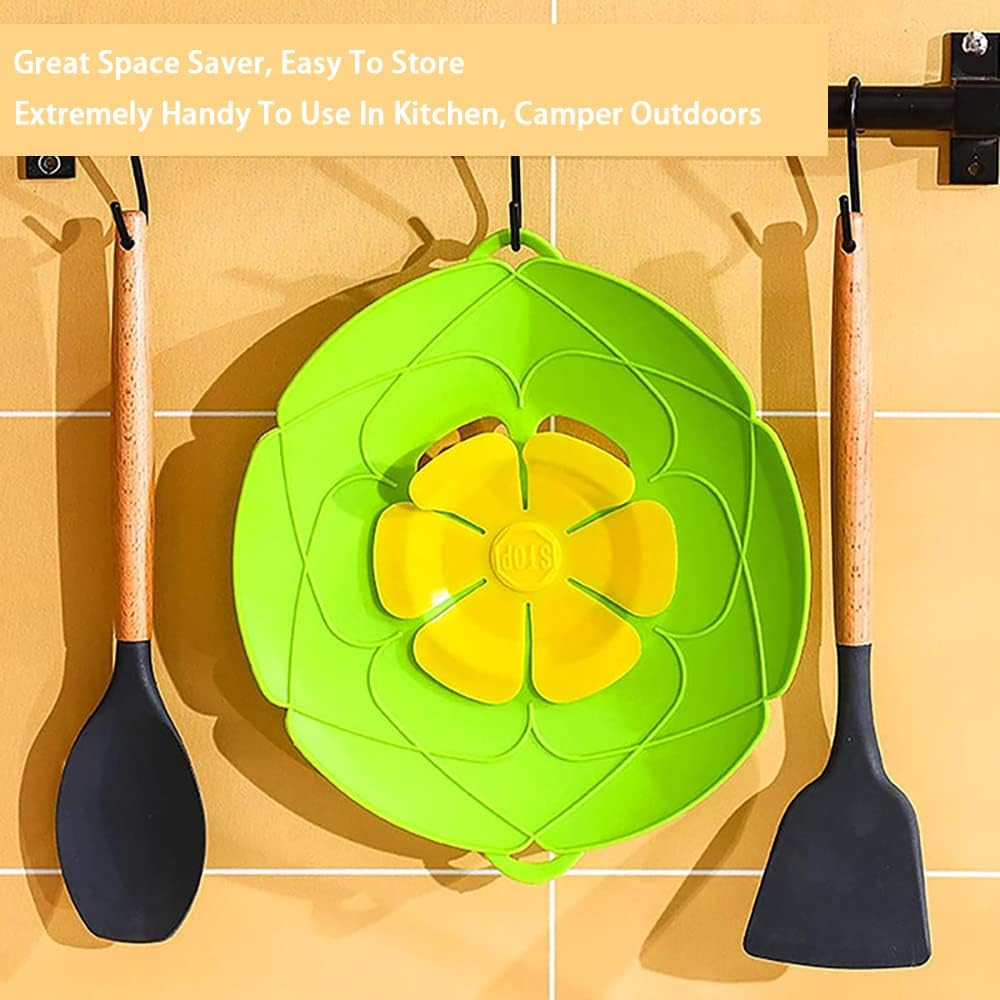2 Pack Silicone Spill Stopper Lid Cover, Boil over Safeguard Lids ...