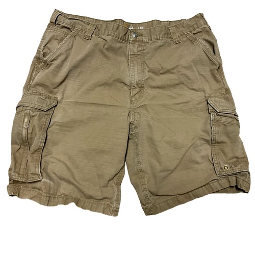 CARHARTT TAN CARGO SHORTS SZ 40 RELAXED FIT WORKWEAR CARGO SHORTS MENS ...