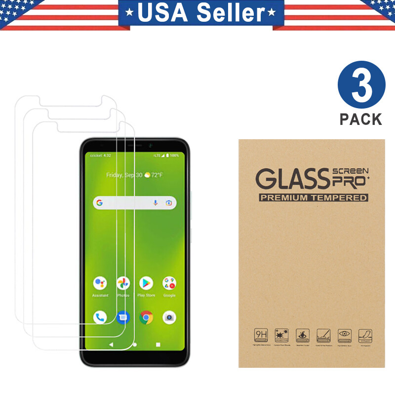 3PCS Tempered Glass Cricket Debute Smart Innovate E 5G Icon 4 Vision+ ...