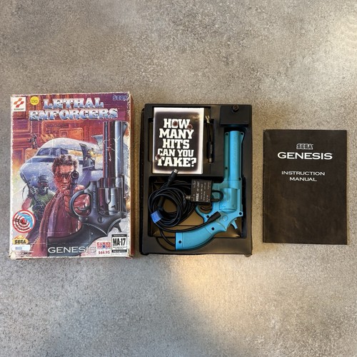Sega Genesis Lethal Enforcers 1993 Big Box, Manual, Accessories, & Gun ...