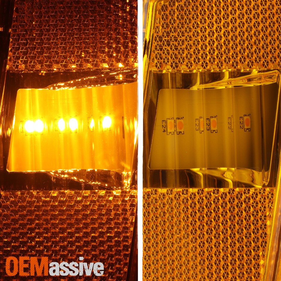 For 2005 2006 2007 Dodge Dakota Chrome Headlights Pair Left+Right w/LED ...